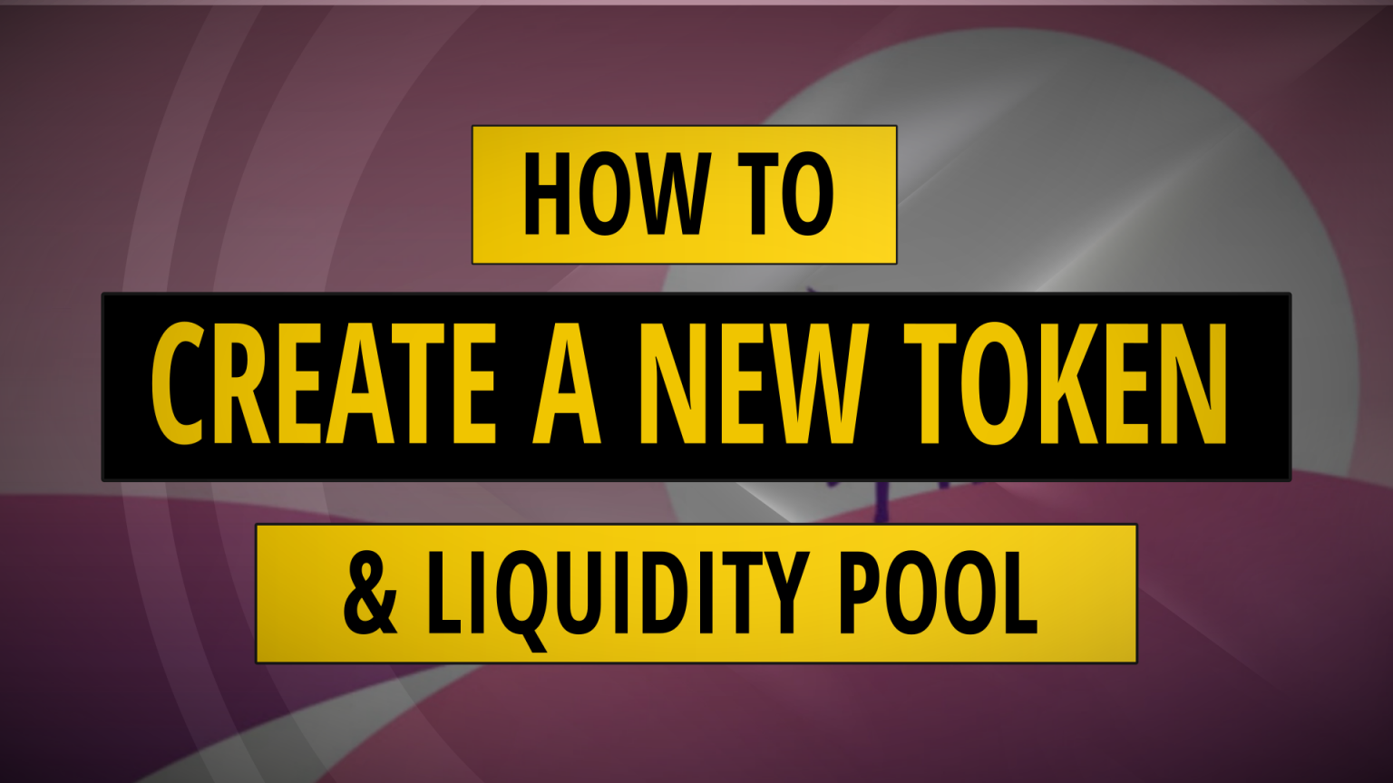 How To Create A New Token And Uniswap Liquidity Pool – JamesBachini.com